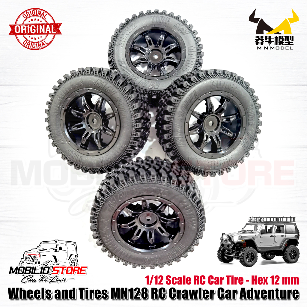 Jual Ban Roda Tire Wheels Part Original RC Crawler 1:12 MN128 MN 128 ...