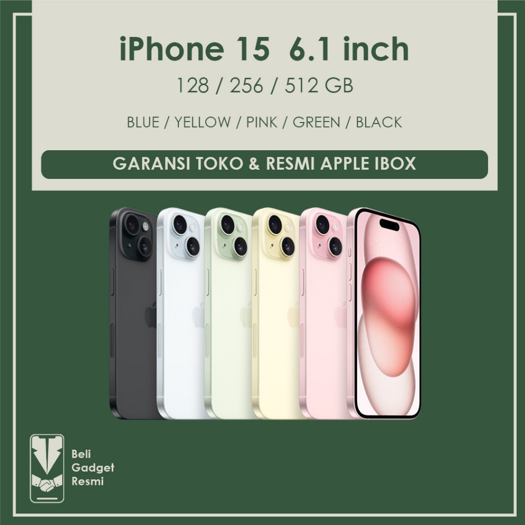 Jual iPhne 15 128GB 256GB 512GB GARANSI RESMI | Shopee Indonesia