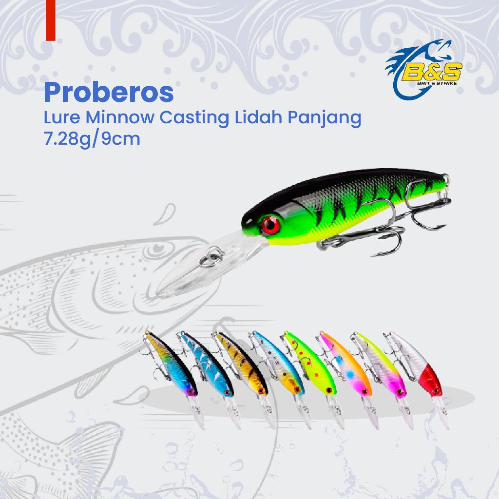 Jual Umpan Pancing Lure Minnow Casting 7.28g/9cm umpan minnow Lidah Panjang MN039 | Shopee Indonesia
