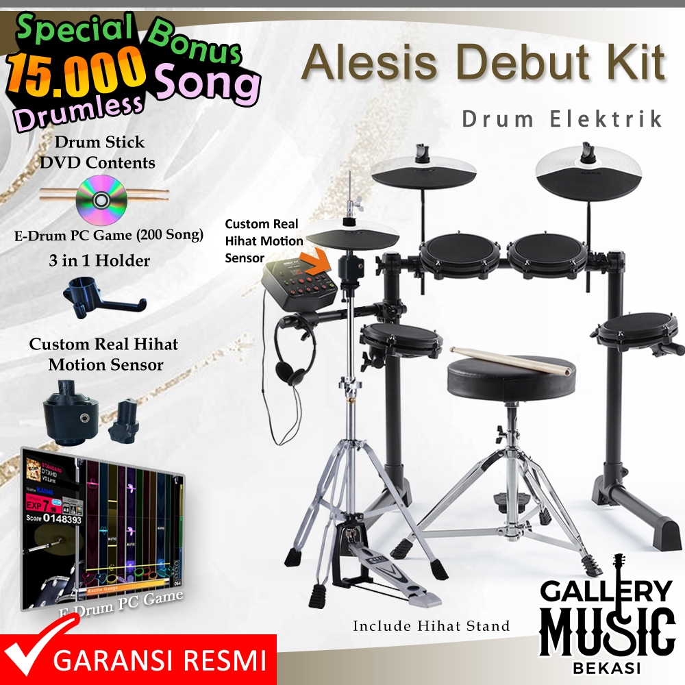 Jual Alesis DEBUT KIT Quiet Mesh Electric Drum Set Original - Drum ...