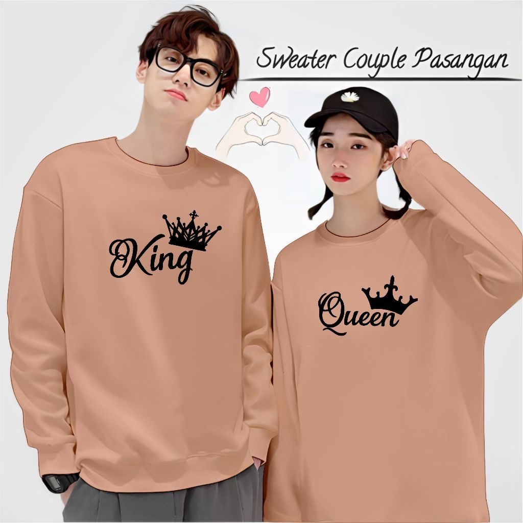 Jual Baju Kaos Couple Pasangan Pacar King And Queen Lengan Panjang ...