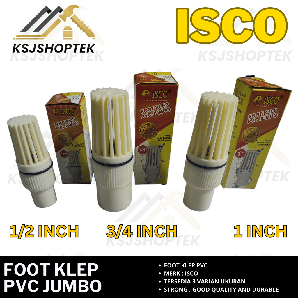Jual Foot valve / Foot Klep / Tusen Klep PVC Jumbo Klep Gading 1/2 & 3/ ...