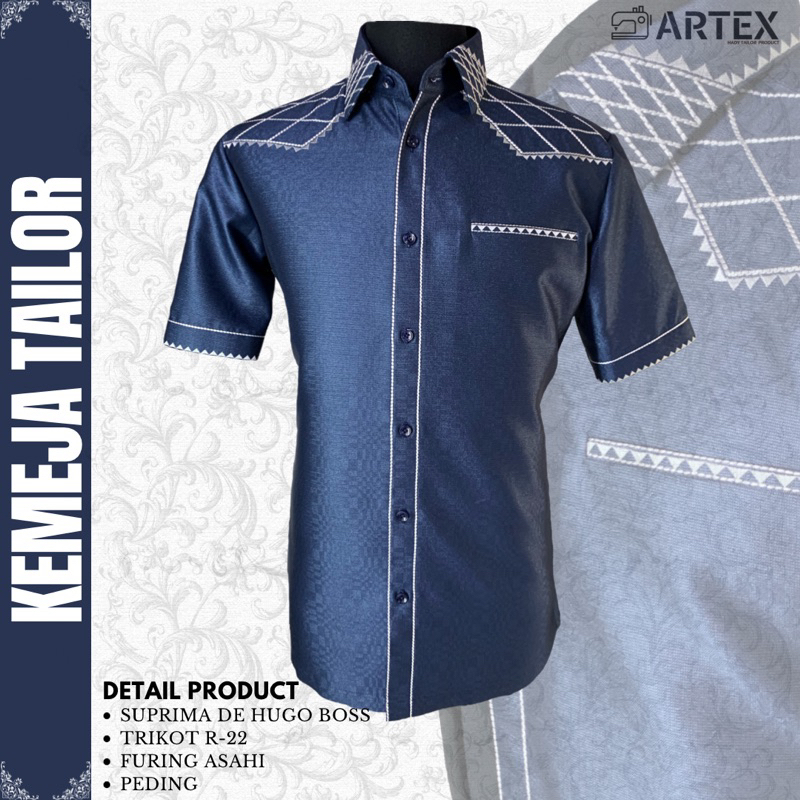 Jual ARTEX kemeja furing tailor, model benang smock dan motif bordir ...