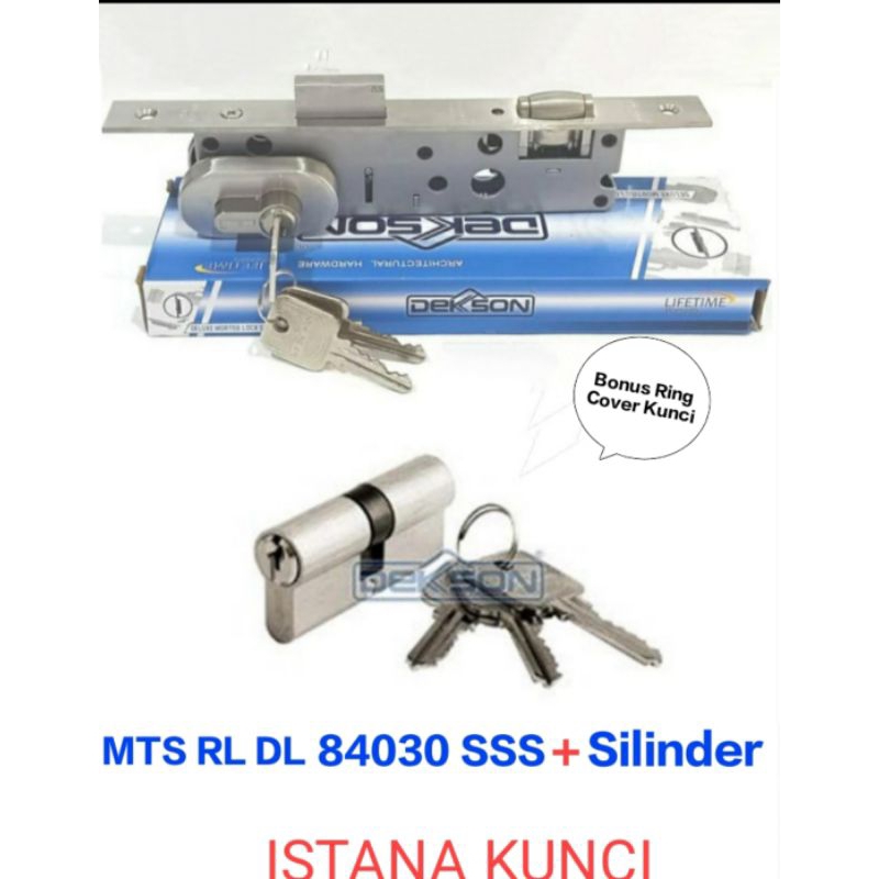 Jual Mortise Lock Dekkson 84030 + Silinder/Body Kunci Pintu Alumunium Pelor Ki | Shopee Indonesia