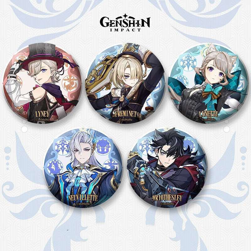 Jual READY Badge Pin Genshin Impact Fontaine Characters Neuvillette ...