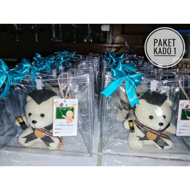 Jual Paket Boneka wisuda tas totebag transparan | ultah acara | Shopee ...