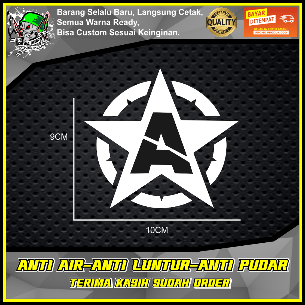 Jual Cutting Sticker LOGO AVENGER BINTANG Cocok Buat Mobil & Motor DLL ...