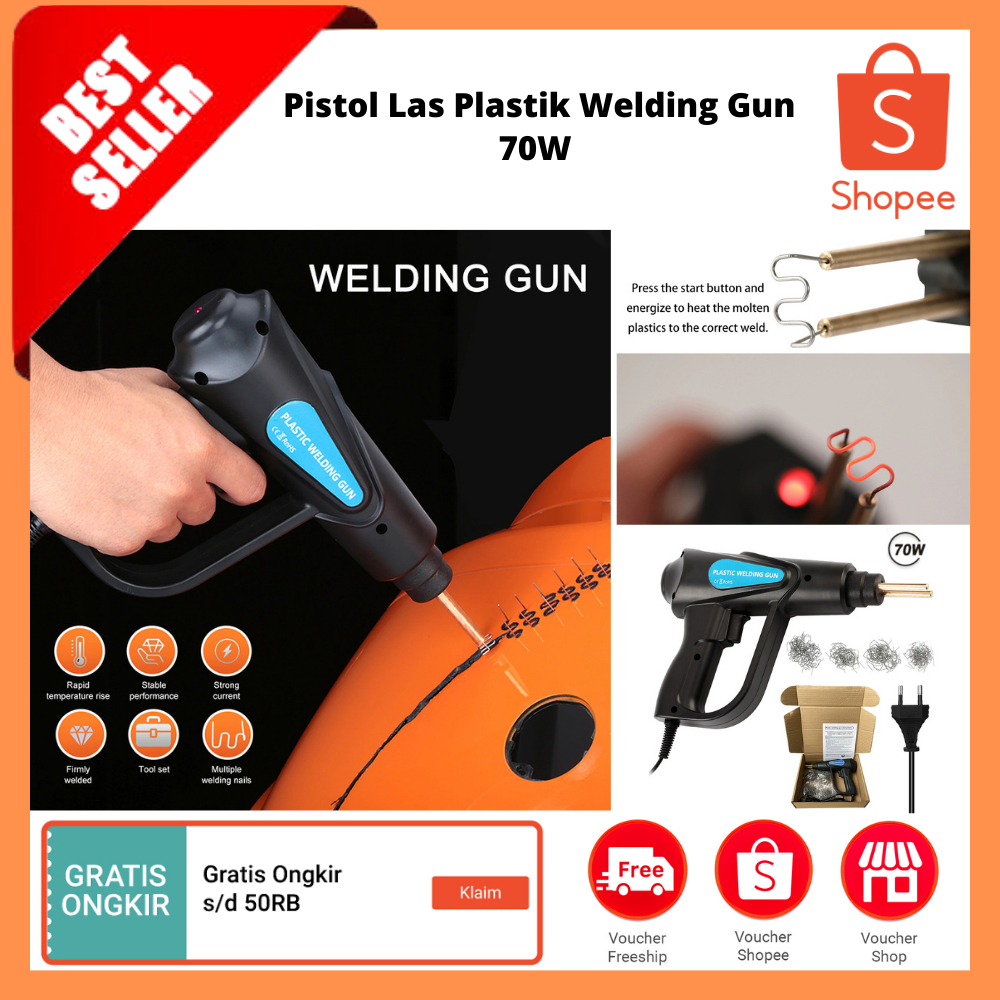 Jual Pistol Las Plastik Welding Gun 70W / Mesin Las Plastik Stapler ...
