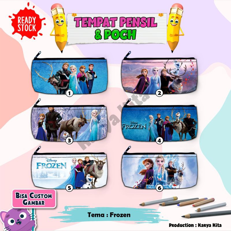 Jual tempat pensil + karakter + desain anime frozen | Shopee Indonesia