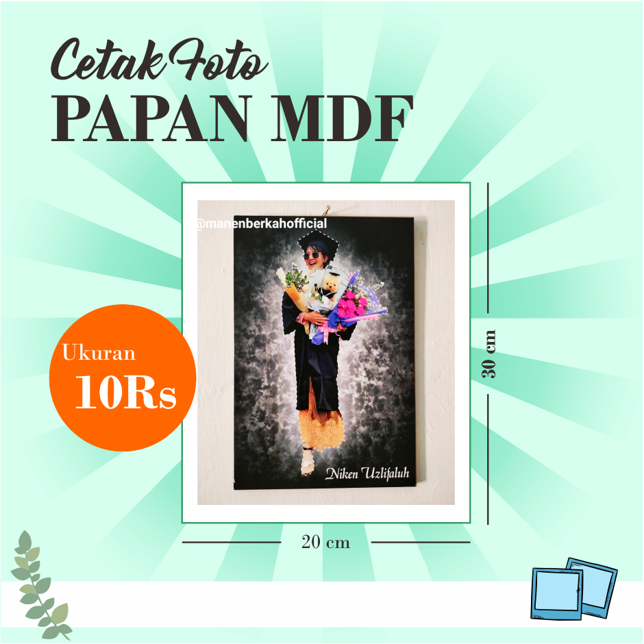 Jual CETAK FOTO MDF 20 x 30 PLUS PAPAN FREE LAMINASI & FREE DESAIN ...