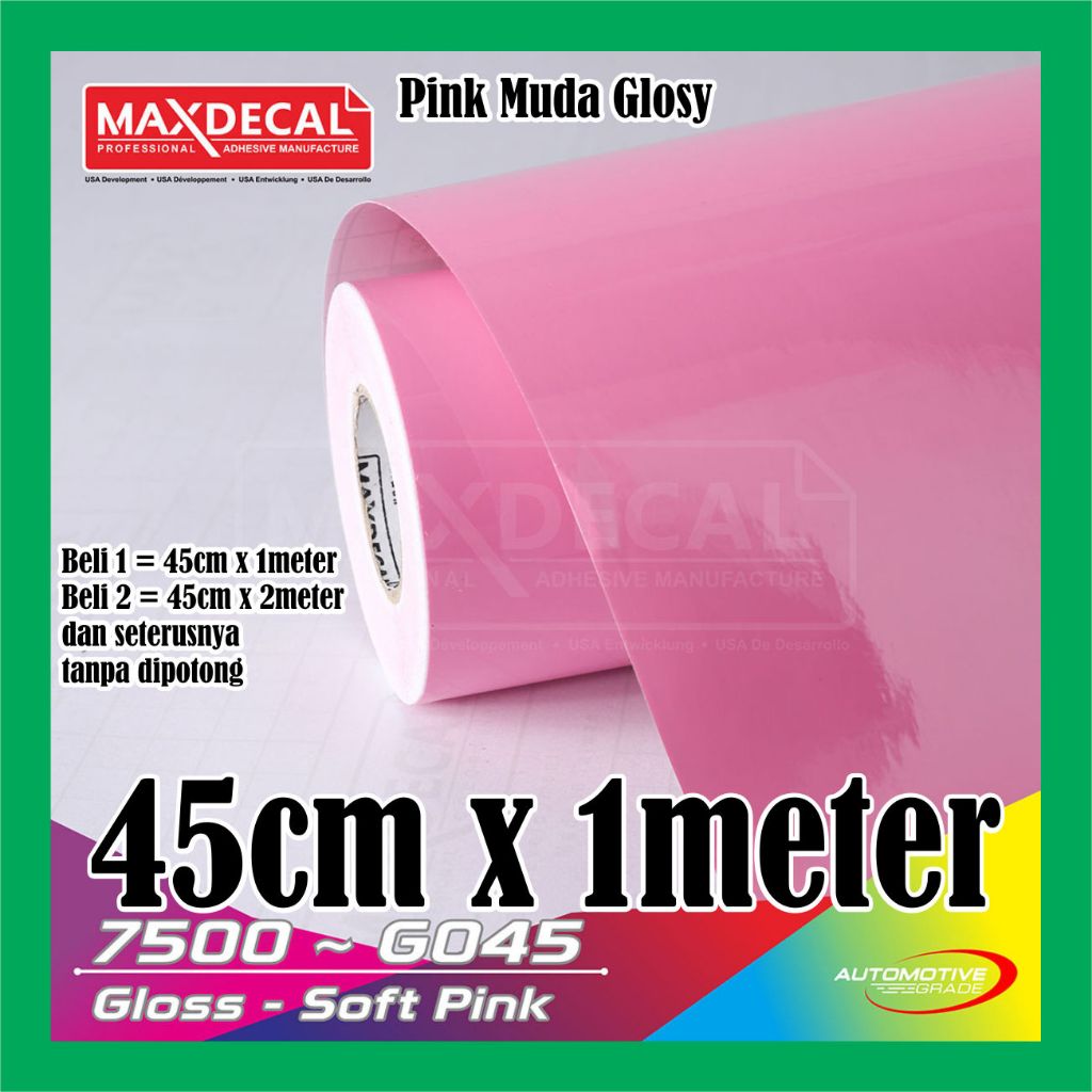 Jual Stiker Sticker Motor Skotlet Meter MAXDECAL SOFT PINK GLOSSY 7500-G045 Skiter Motor SOFT ...