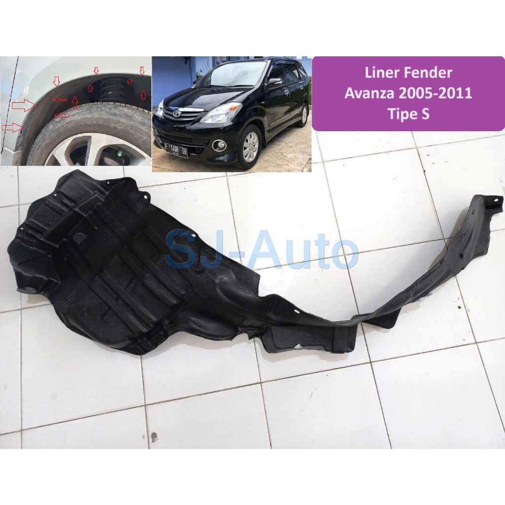 Jual Liner Fender Inner Fender Avanza Xenia 2005-2011 Type S Depan ...