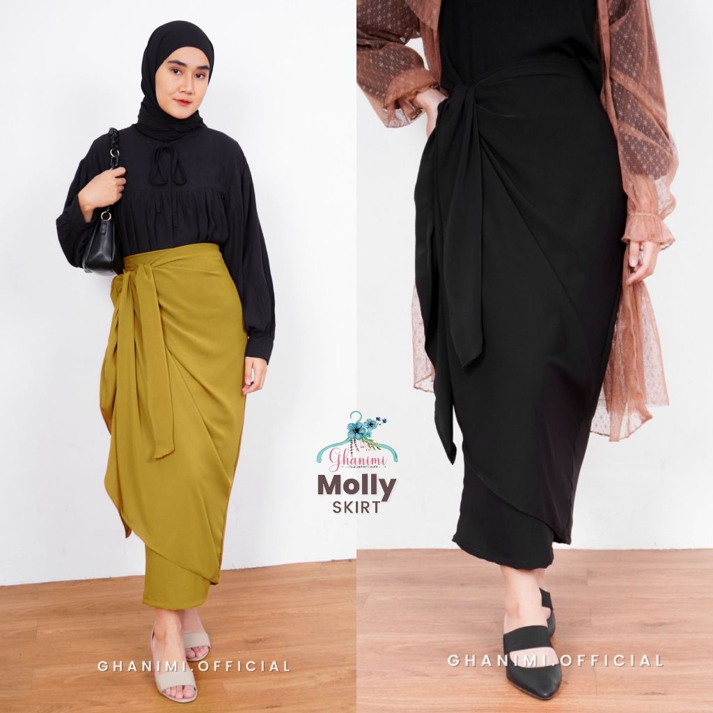 Jual Ghanimi - Molly Skirt / Rok Lilit Undangan Silk / Rok Kondangan ...