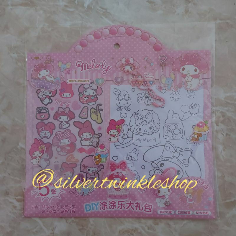 Jual Mainan edukasi anak sticker sanrio kuromi my melody lotso tempel ...
