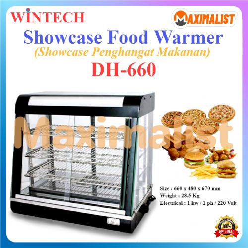 Jual WINTECH DH-660 Showcase Food Warmer / Display Warmer Hitam / Mesin ...