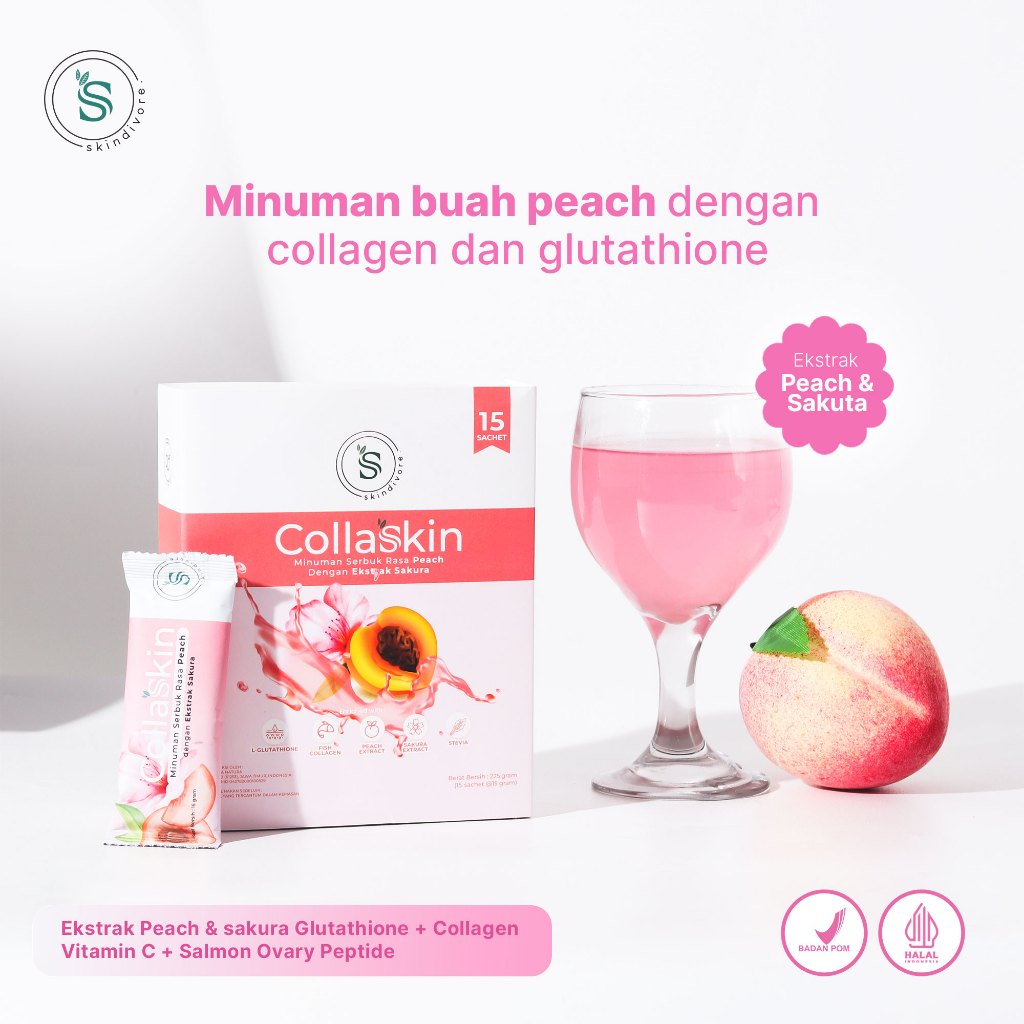 Jual COLLASKIN SKINDIVORE Collagen Drink | Minuman Kolagen | Pemutih Kulit Dengan Glutathione ...
