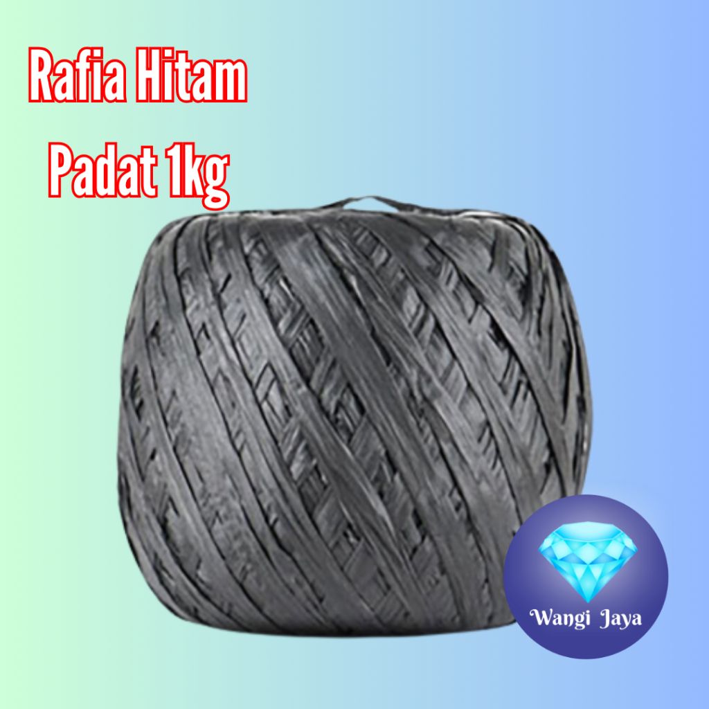 Jual Tali Rafia Hitam1 Kg/Rafia Hitam 1 Kg BOLA DUNIA | Shopee Indonesia