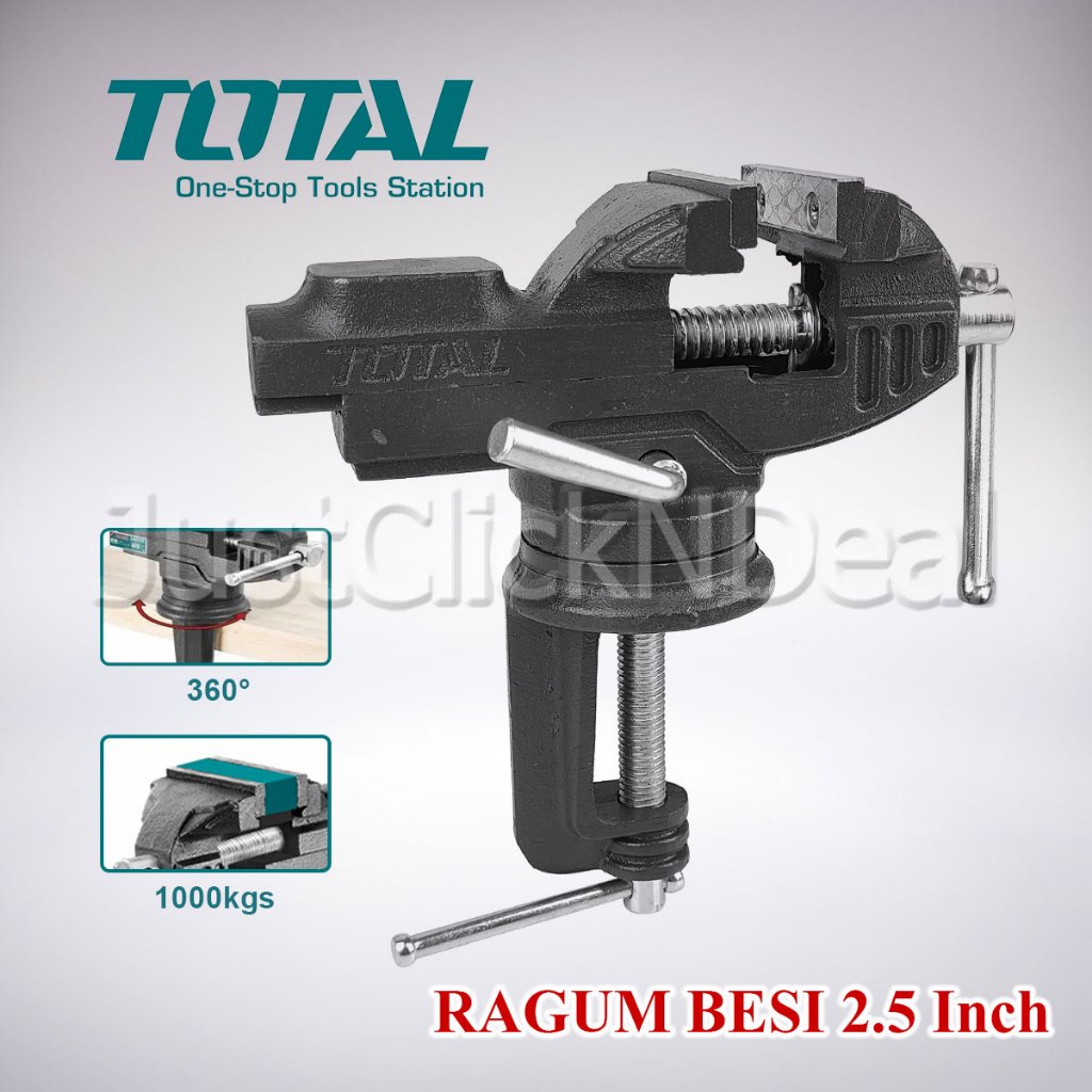 Jual TOTAL Klem Meja Ragum Besi 2.5 Inch Catok Klem Jepit Kayu Bench ...