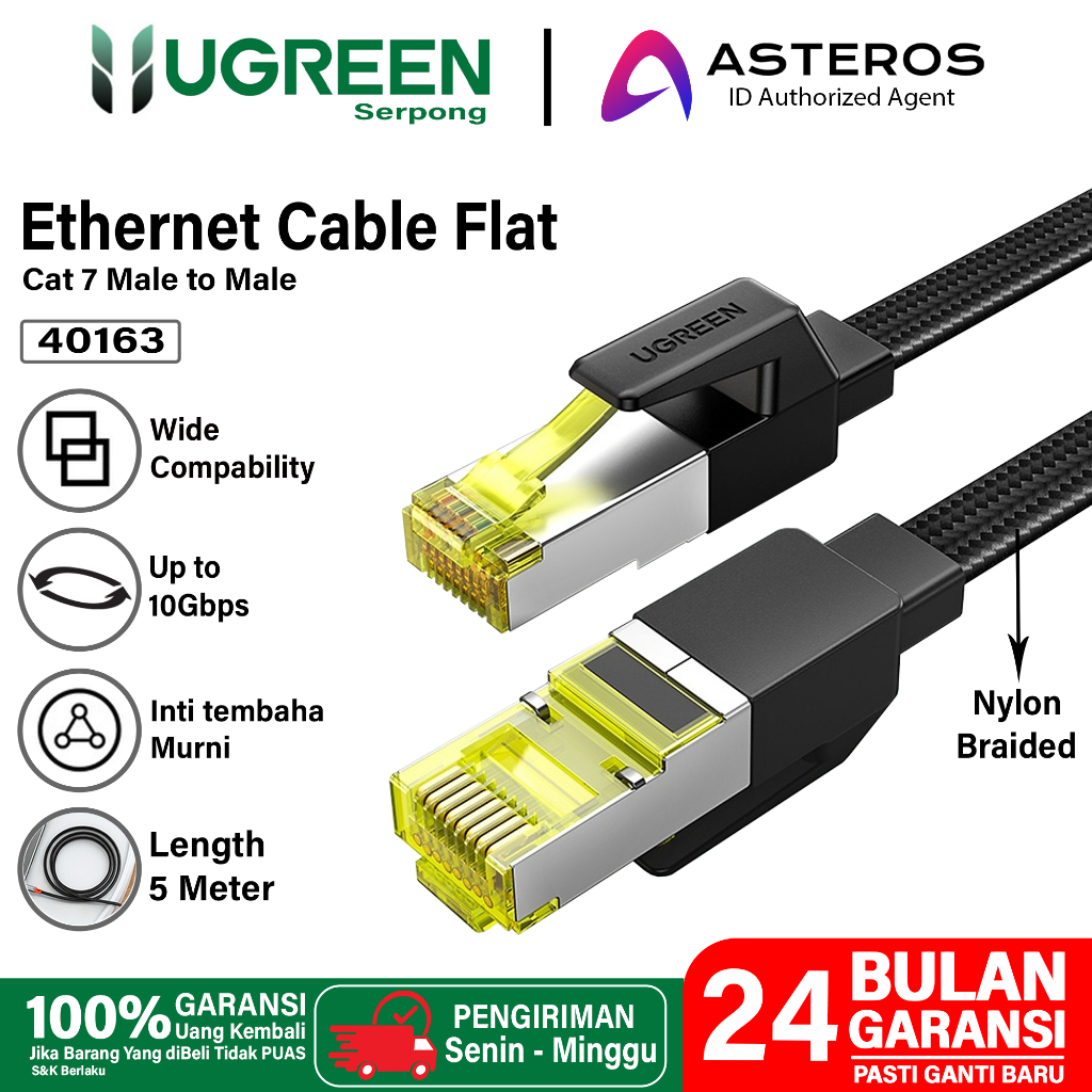 Jual UGREEN Kabel LAN RJ45 Cat.8 Gigabit Ethernet 24AWG 25Gbps Premium ...