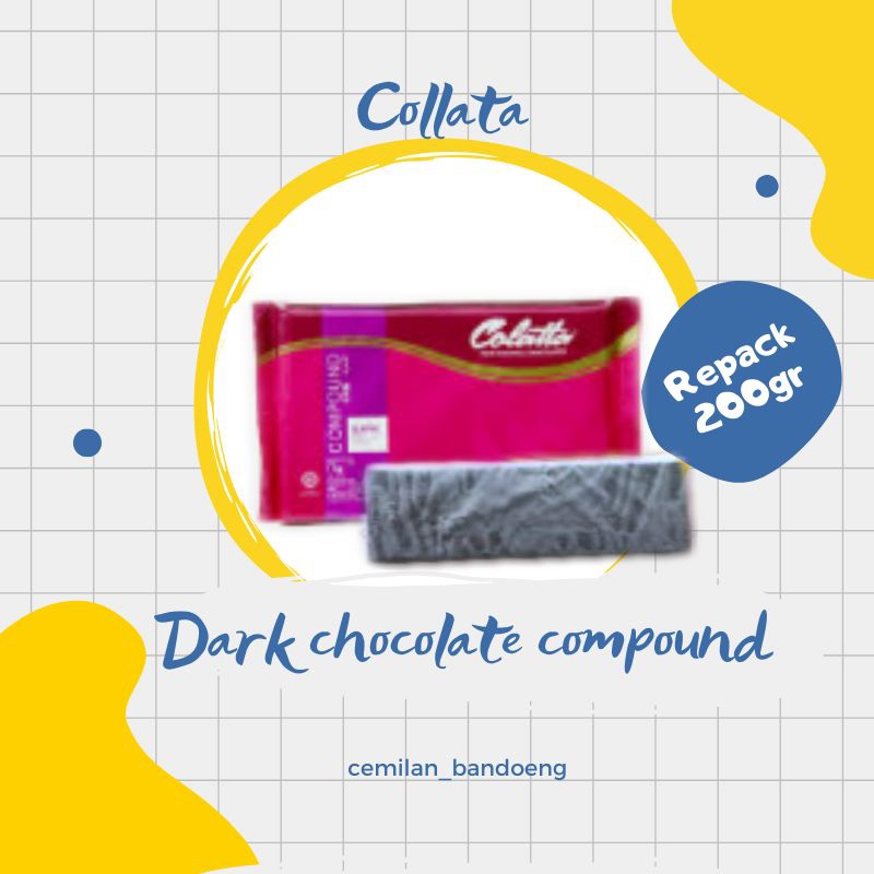 Jual COKLAT BATANG COLLATA - DARK REPACK 200GR | Shopee Indonesia