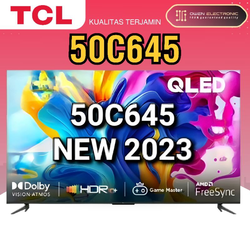 Jual TCL 50inch QLED Google TV 4KUHD- HDR Atmos&Vision - 50C645 | Shopee Indonesia