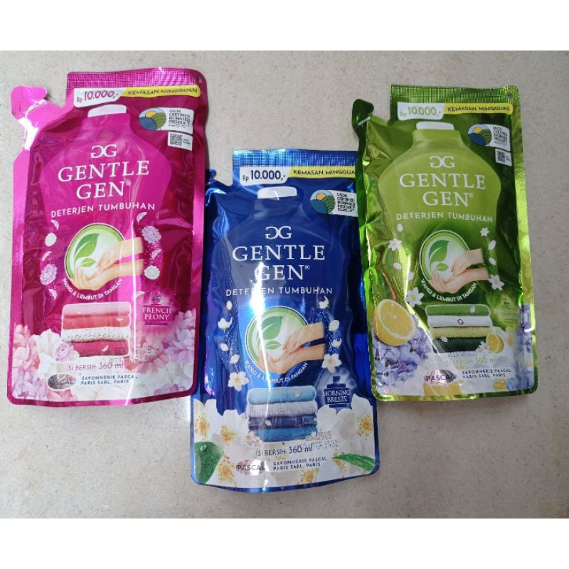 Jual Gentle Gen detergent tumbuhan reffil 360ml | Shopee Indonesia