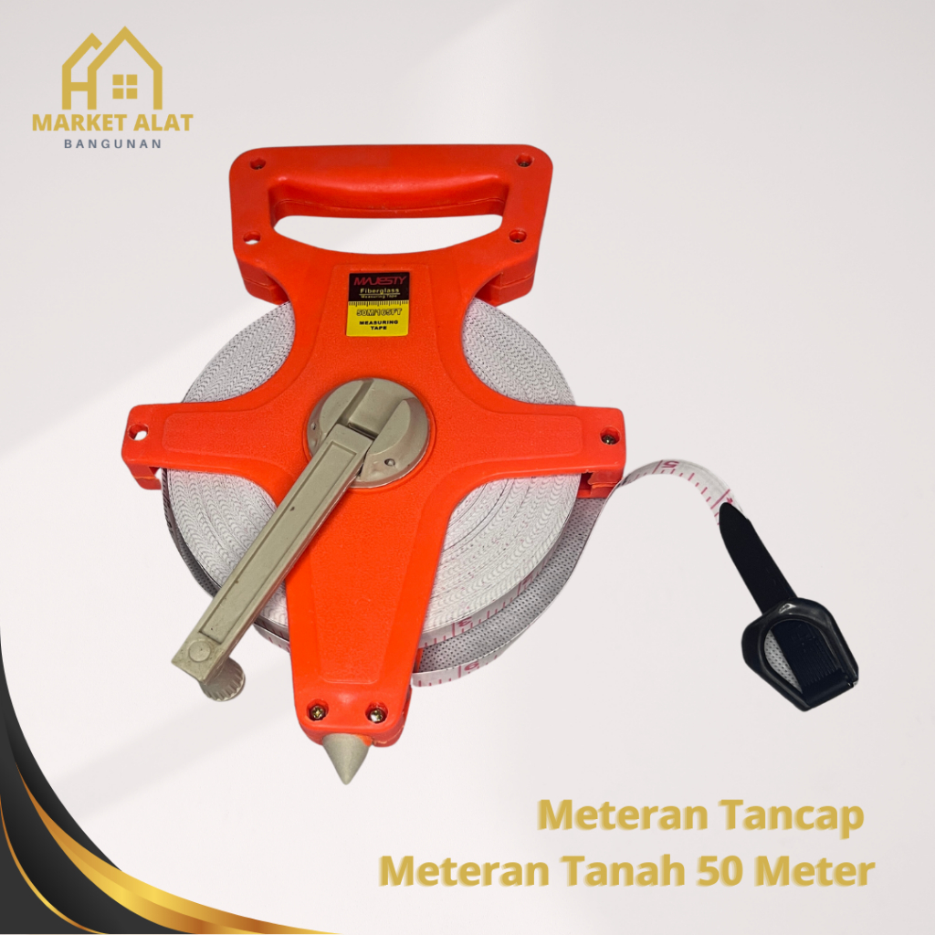 Jual Meteran Tanah 50 Meter / Meteran Tancap Alat Ukur Tanah | Shopee ...