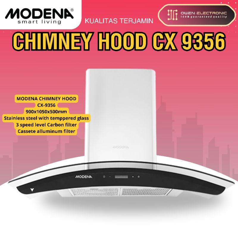 Jual MODENA CHIMNEY HOOD CX 9356/ CX-9356/CX9356 | Shopee Indonesia