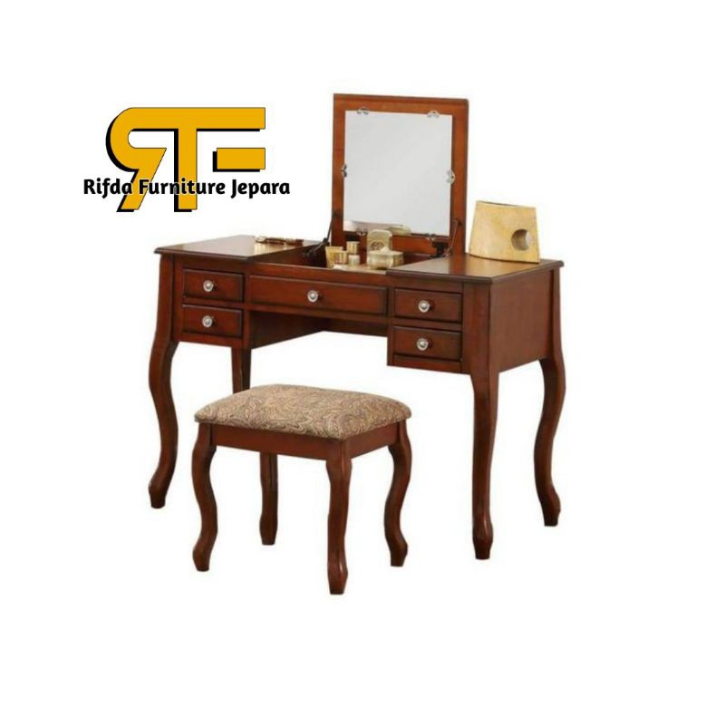 Jual Meja Rias Kaca Lipat / Meja Rias Simpel Mewah (Meja Rias Jati ...