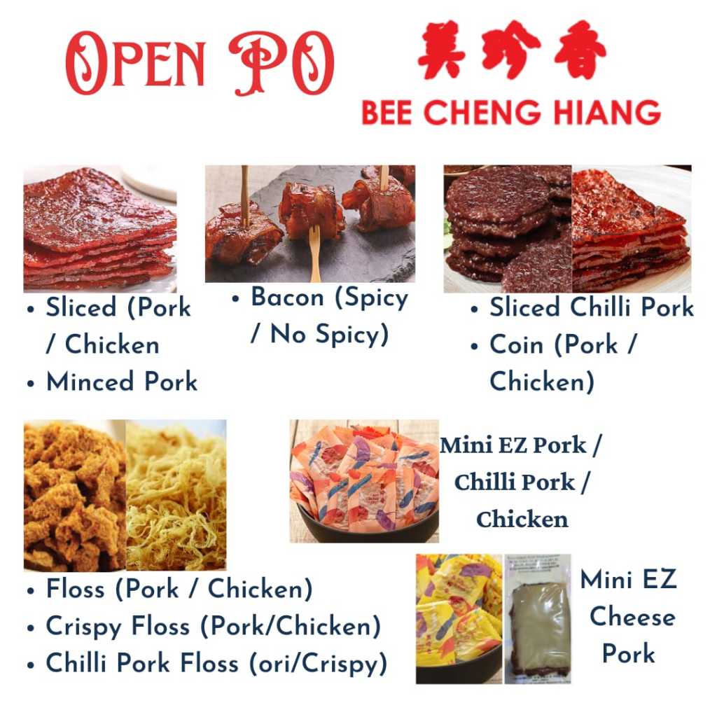 Jual Open PO Bee Cheng Hiang Bak Kwa Chicken / Beef | Shopee Indonesia