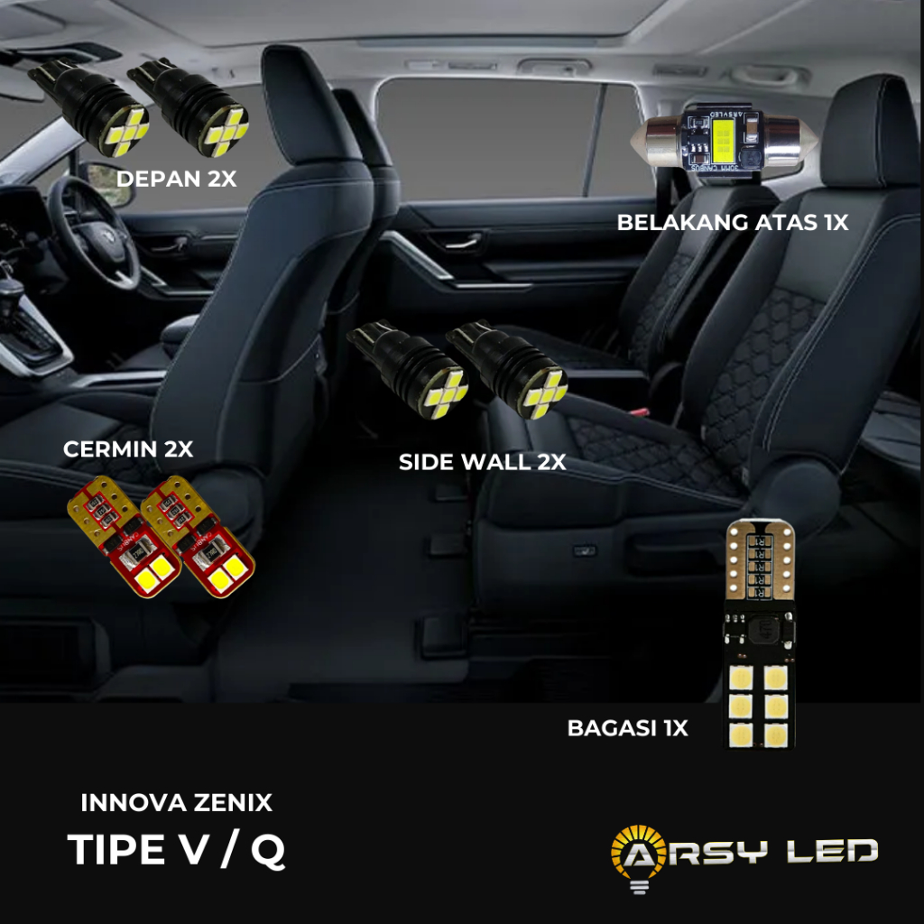 Jual ARSY LED Plafon Kabin LED Mobil Innova Zenix Hybrid EV Super ...