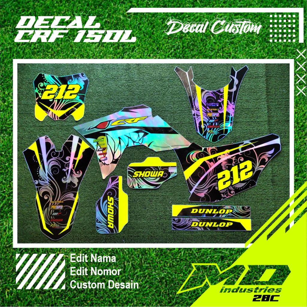 Jual Decal CRF 150 L Full Body Hologram - Kombinasi Stabilo Fluo ...