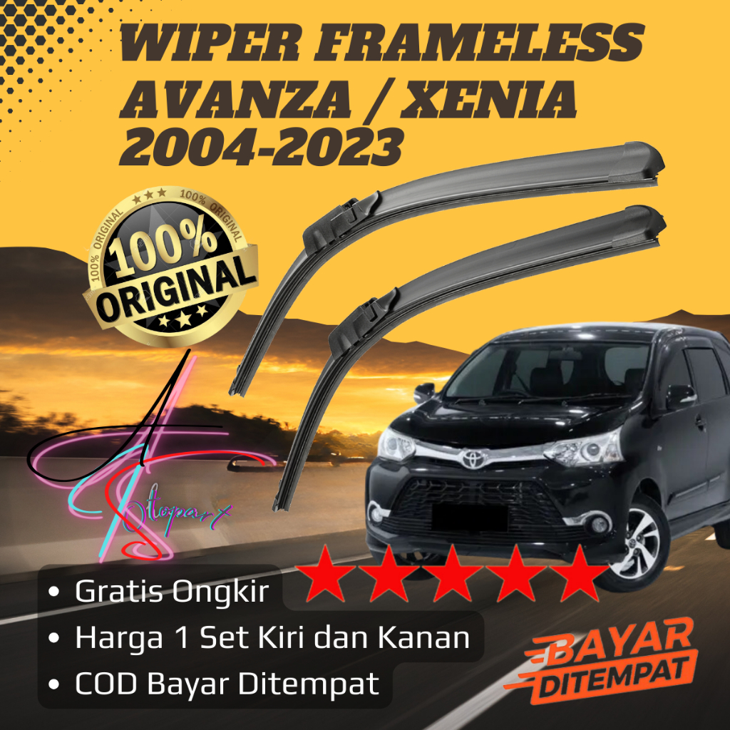 Jual Wiper Avanza Xenia Avanza Veloz 2004 - 2023 Model Frameless / Wiper Kaca Mobil Toyota ...
