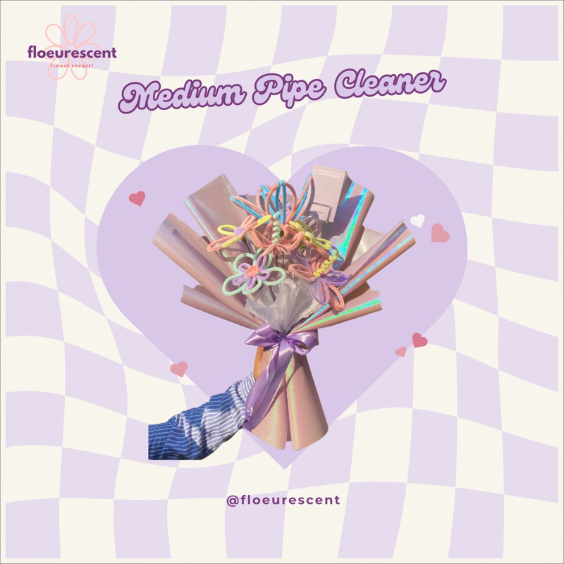Jual Medium Pipe Cleaner Bouquet | Buket Bunga Kawat Bulu | Shopee ...