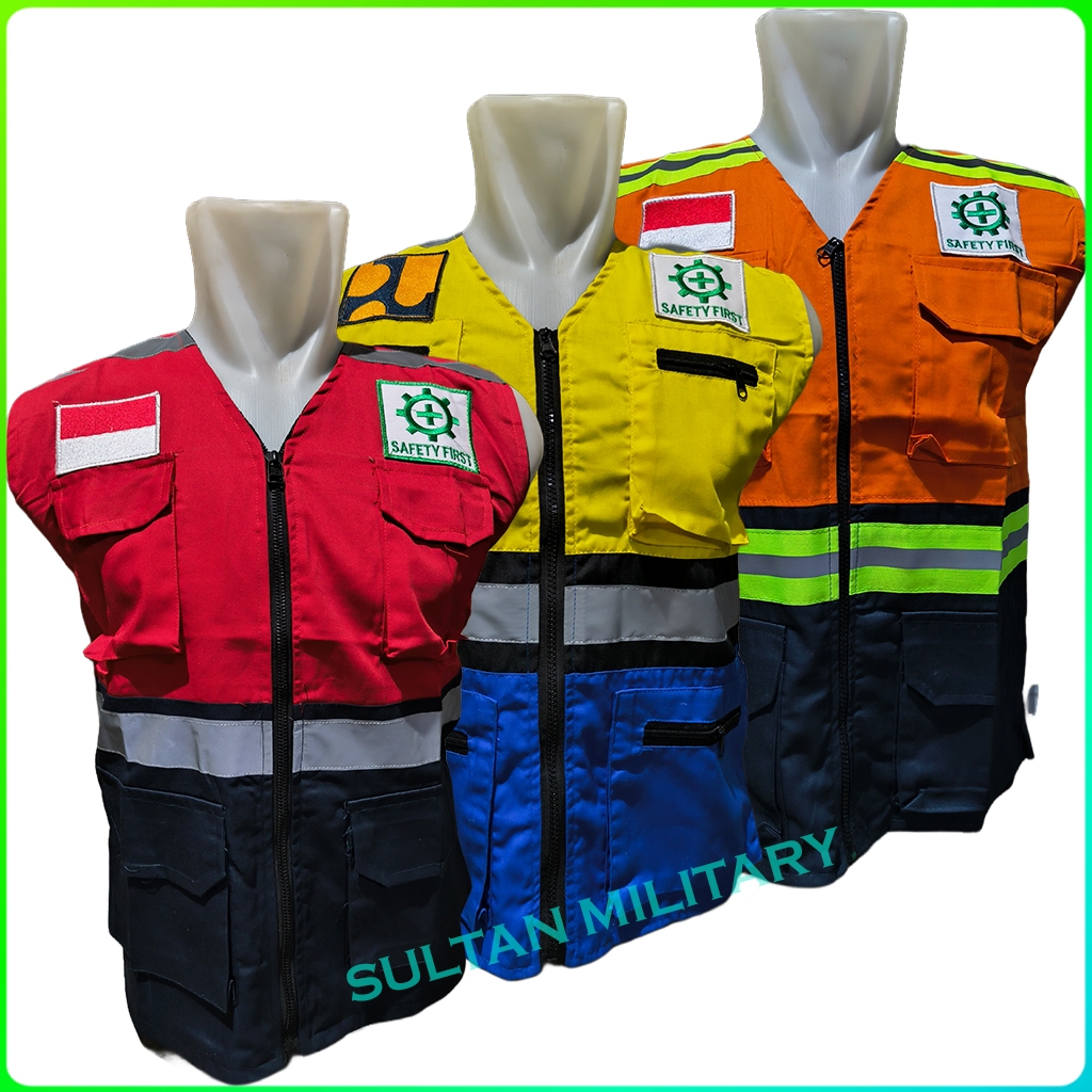Jual Rompi Safety | Rompi PUPR | Romp K3 Terbaru Bahan American Drill ...