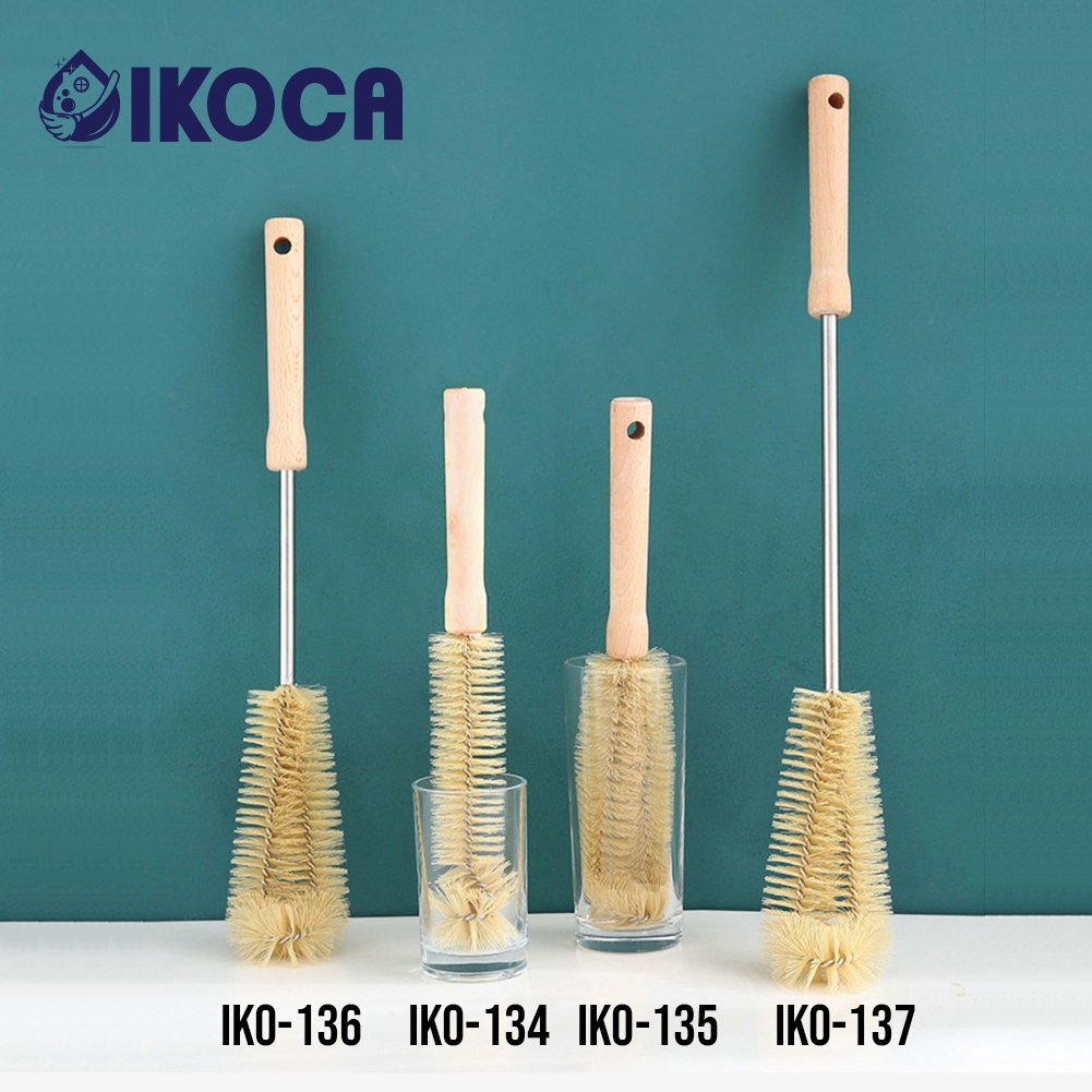 Jual Tchome IKOCA Sikat cuci Botol Susu Kitchen Dish Brush Wood Handle ...