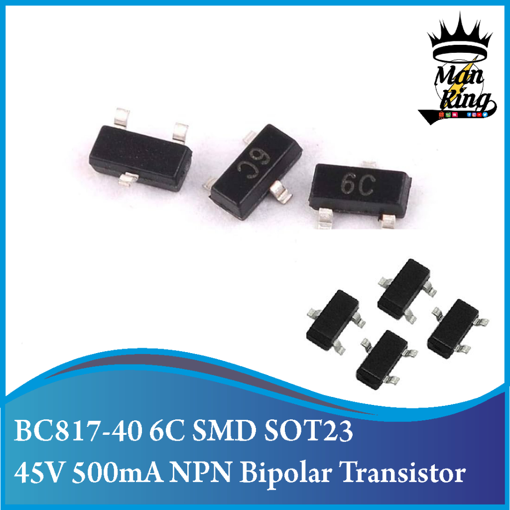 Jual BC817-40 6C 45V 500mA NPN Transistor bipolar SOT23 | Shopee Indonesia