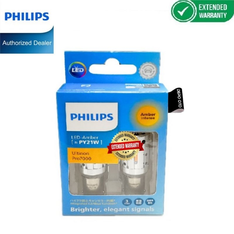 Jual DEPO OTO X PHILIPS Ultinon Pro7000 LED PY21W S25 CANbus Lampu Sein ...