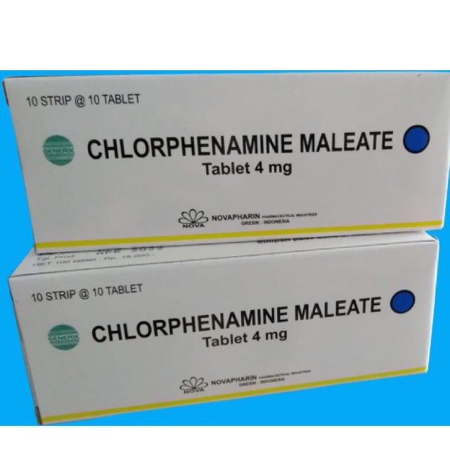 Jual CHLORPHENAMINE MALEATE (4 MG) / CTM NOVA PER BOX | Shopee Indonesia