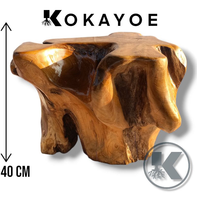 Jual STOOL NATURAL / TEAK ROOT STOOL / KURSI AKAR JATI | Shopee Indonesia