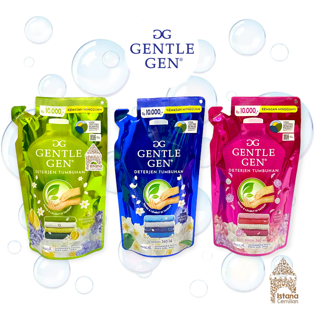 Jual Gentle Gen Deterjen Tumbuhan Morning Breeze Pouch 360 ML | Shopee ...