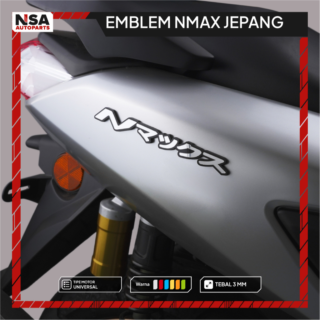 Jual EMBLEM NMAX LOGO NMAX JAPAN 3D 2 PCS BUKAN STIKER ATAU STICKER ...