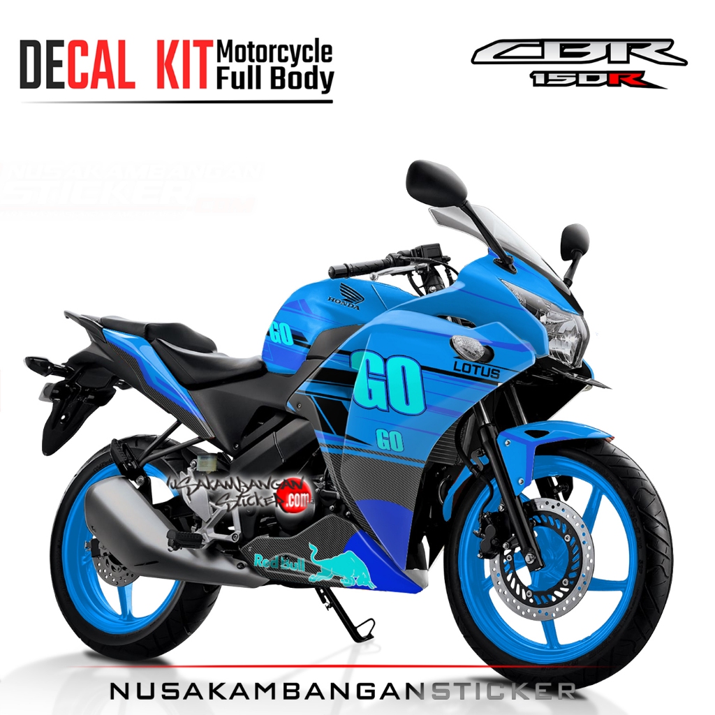 Jual Sticker CBR 150 R CBU Thailand Biru Lotus GO Stiker Full Body ...