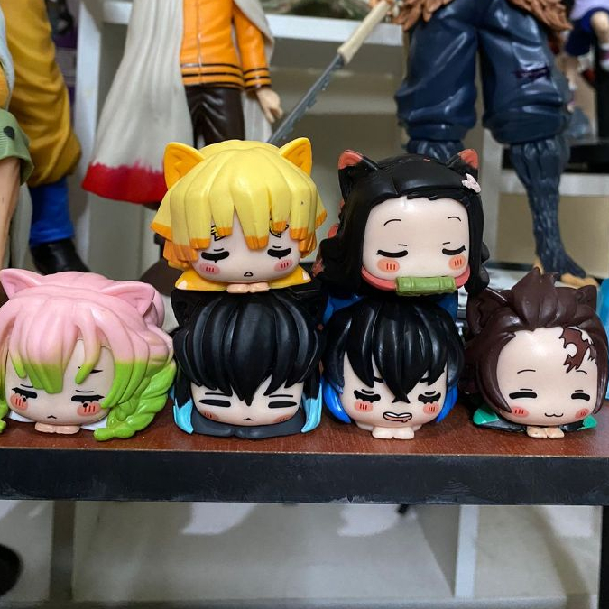 Jual Action Figure Demon Slayer Sleeping Tanjiro Nezuko Zenitsu Inosuke ...