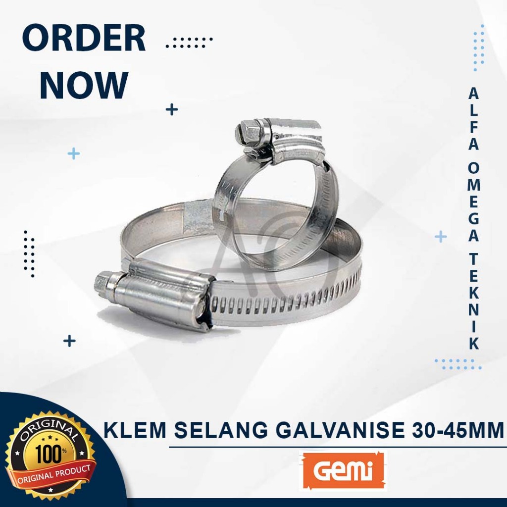Jual KLEM SELANG STAINLESS STEEL 30MM - 45MM GEMI NORMA W2 HOSE CLAMP ...
