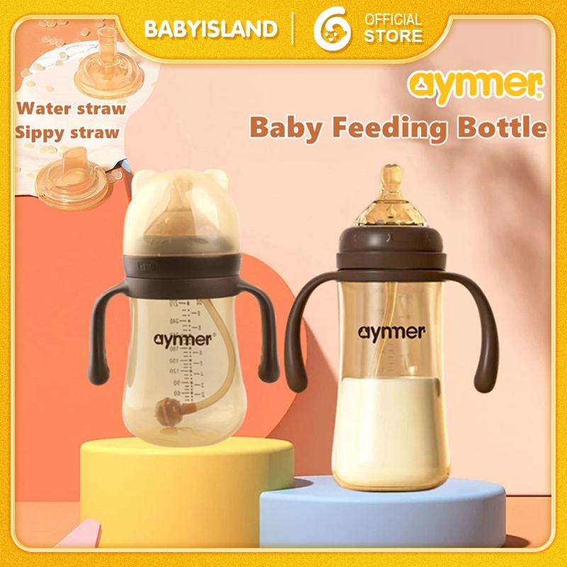Jual Aynmer 1 Cangkir 3 Botol Susu Bayi Anak-anak Sippy Cup Warna Coklat Botol Bayi Dengan ...