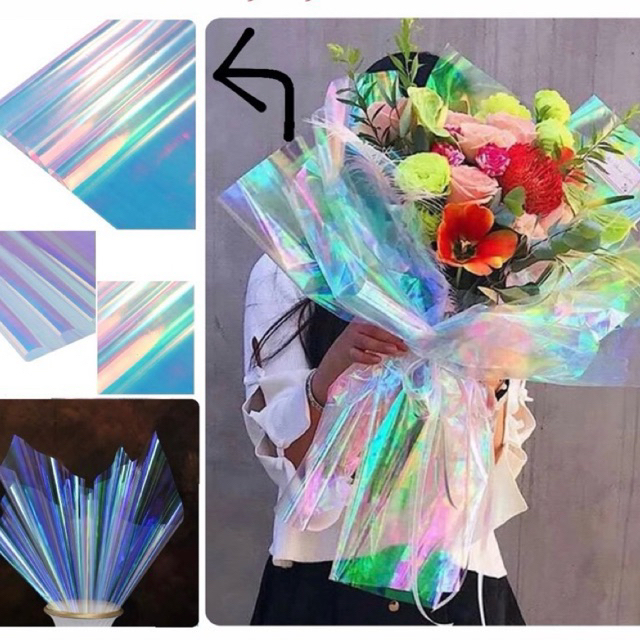 Jual Kertas Buket Hologram Paper Flower Wrapping Cellophane Hologram ...