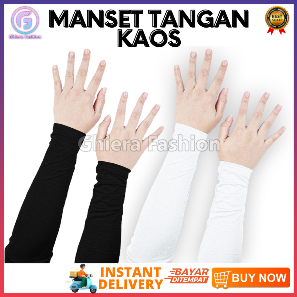 Jual Handsock Arm Sleeve Manset Lengan Panjang Wanita Pria Anti UV ...