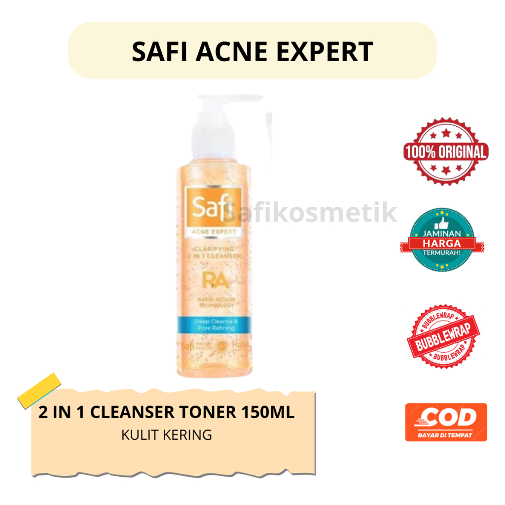 Jual Safi Acne Expert Cleanser & Toner 150ml (Kemasam Baru) | Shopee ...