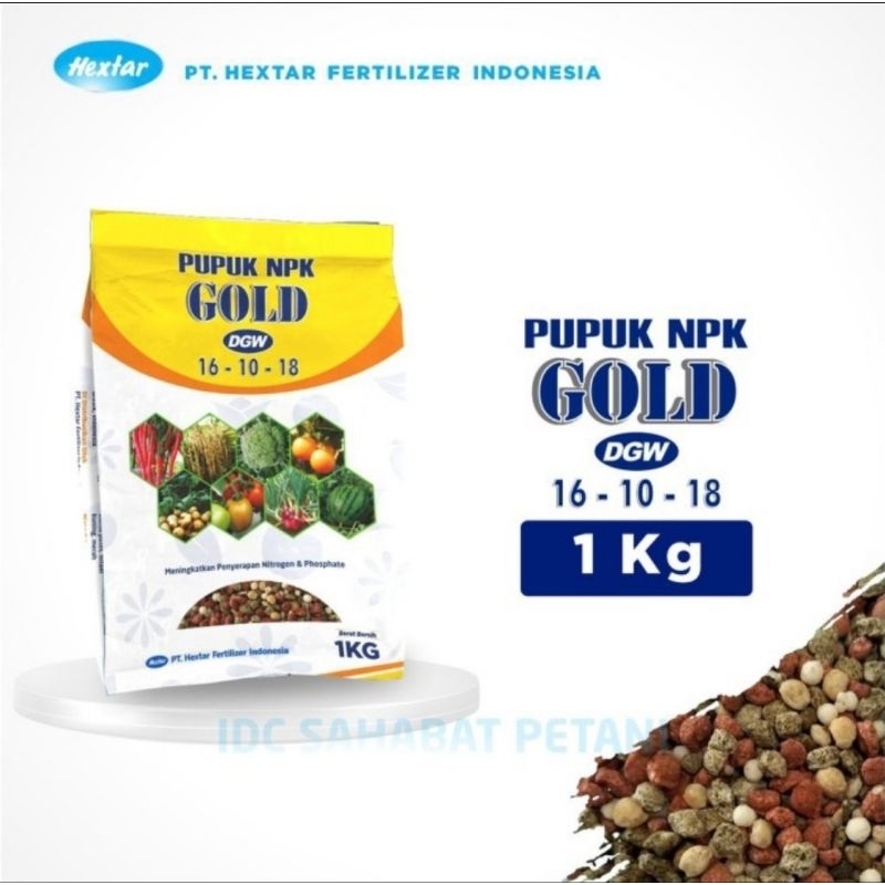 Jual Pupuk NPK GOLD 16-10-18 1 Kg DGW Hextar | Shopee Indonesia